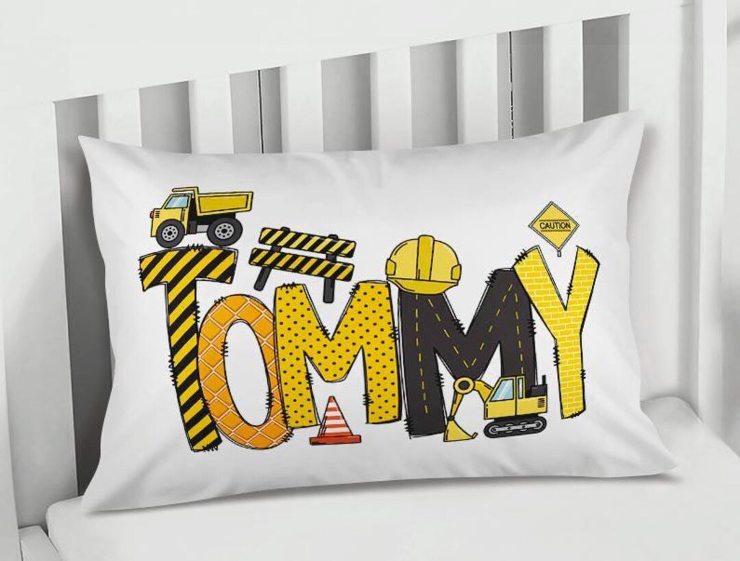 Construction Diggers Personalized Kids Pillowcase - Etsy