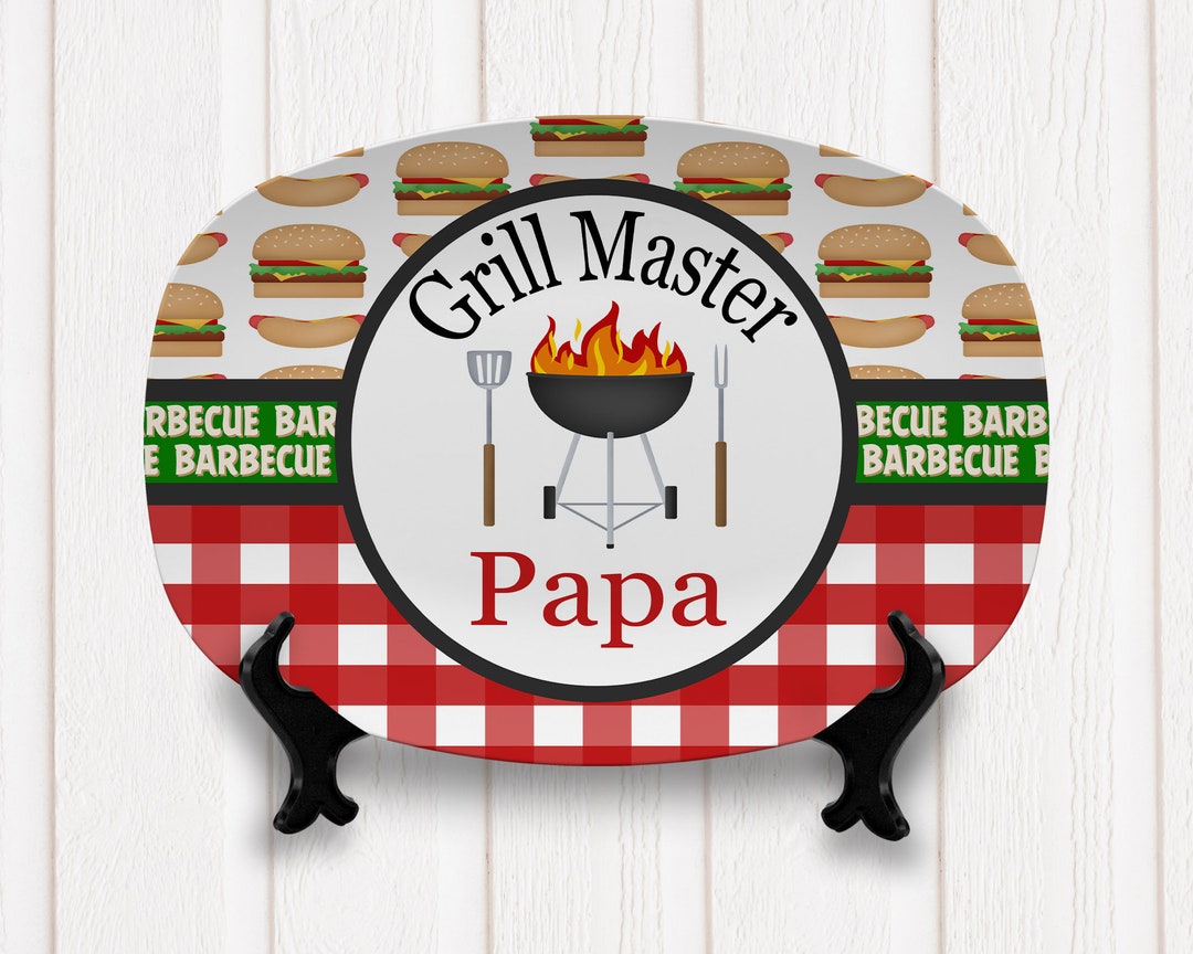 BBQ Grilling Plate Personalized Platter, Custom Barbecue Plate ...