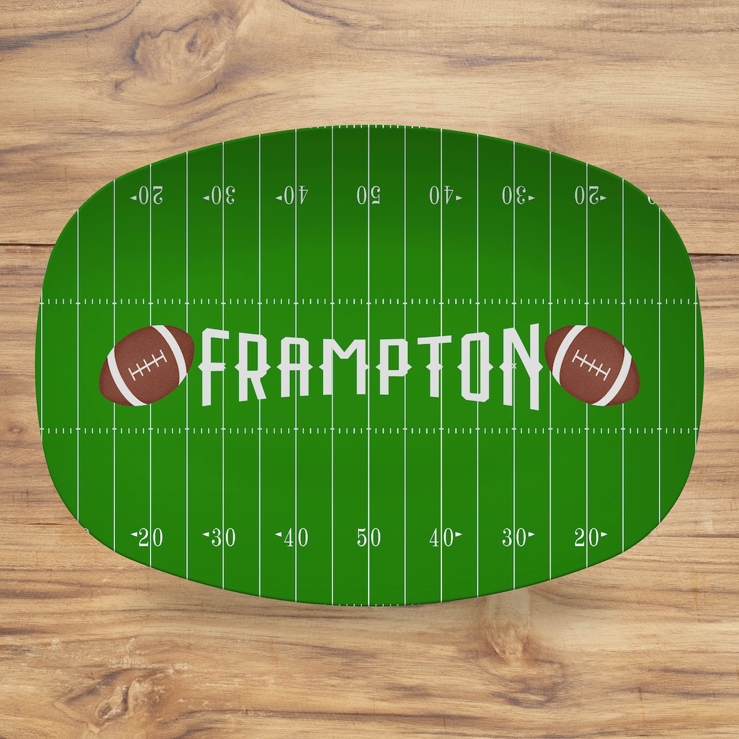 Personalized Football Tailgate Platter, Snack Tray, BBQ Grilling ...