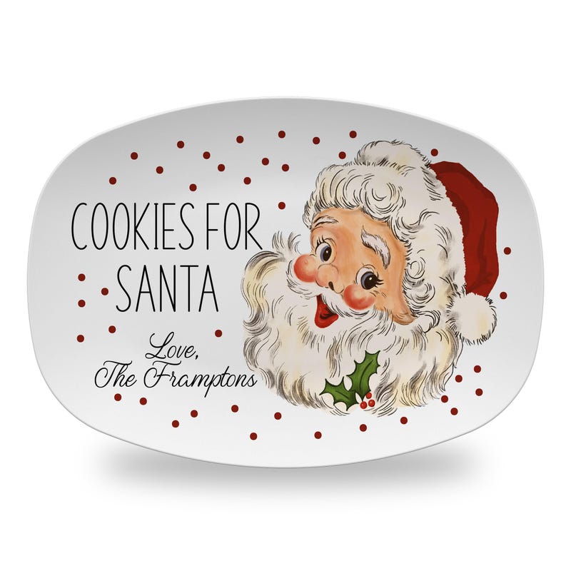 Santa Plate - Etsy