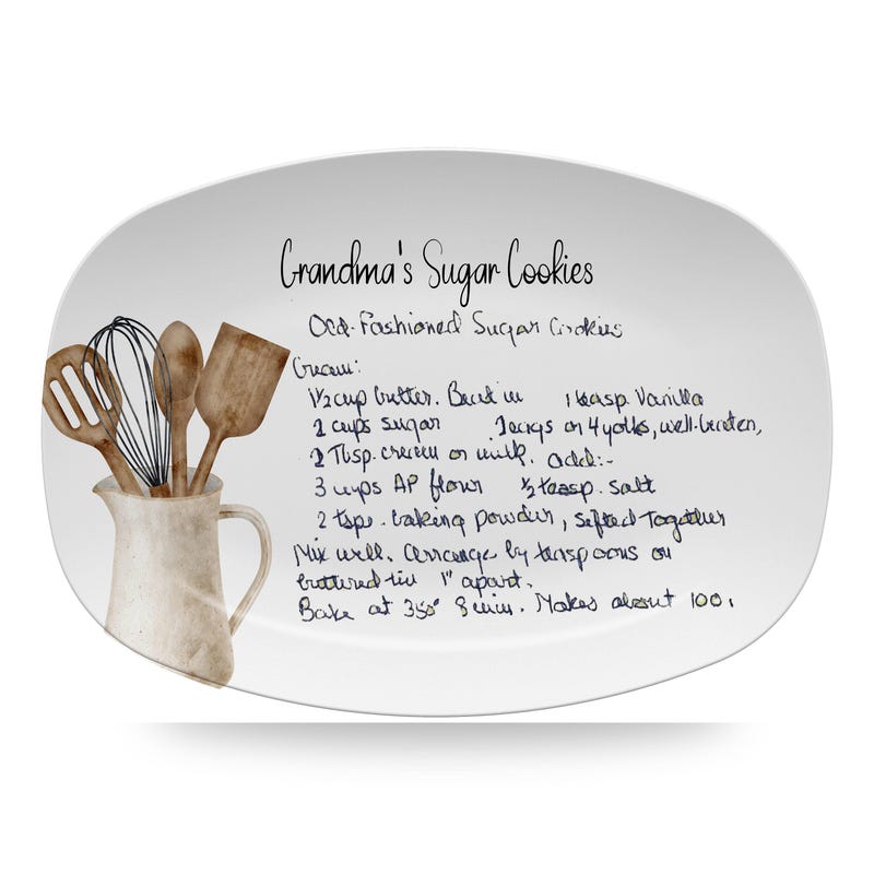 Recipe Plate - Etsy