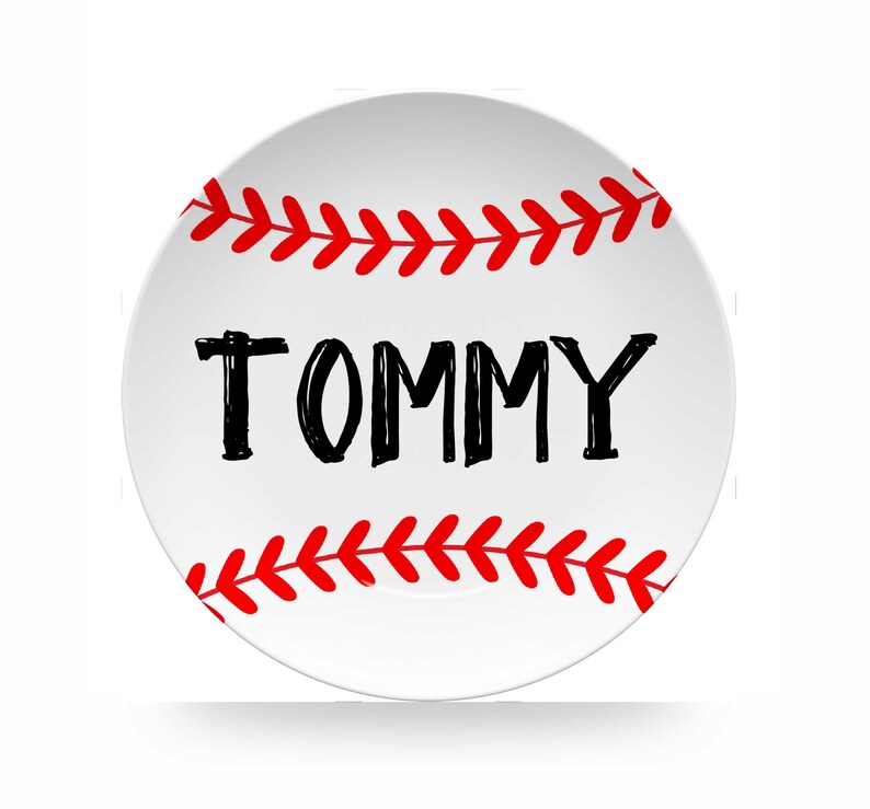 Personalized Baseball Plate Sports 10 Polymer Kids - Etsy