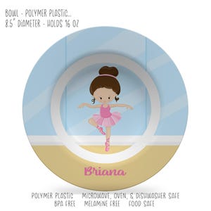 Personalized Ballerina Plate, Ballet Dancer 10" Polymer Kids Plate ...