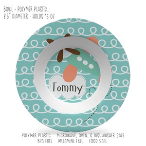 Personalized Airplane Plate, Plane 10 Polymer Kids Plate, Option for ...