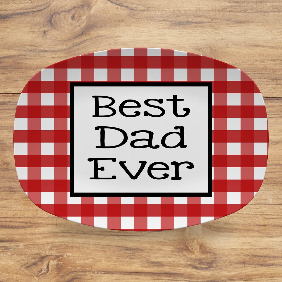 Personalized Best Dad Platter, BBQ Grill Plate, Custom Grilling Platter ...