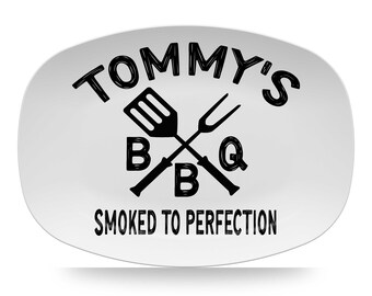 BBQ Grilling Plate Personalized Platter Custom Barbecue | Etsy