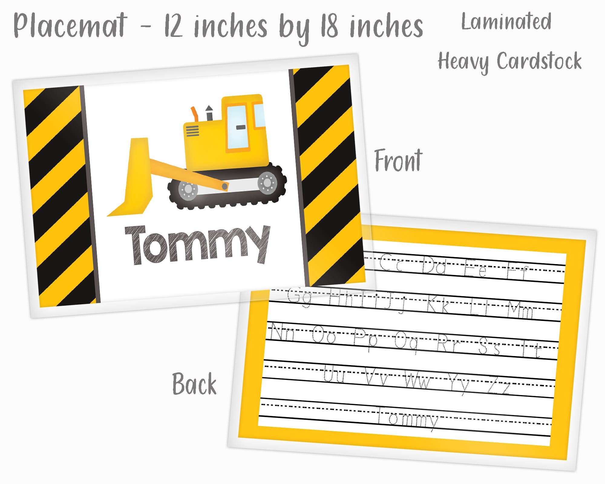 Personalized Bulldozer Plate Construction Tractor 10 - Etsy