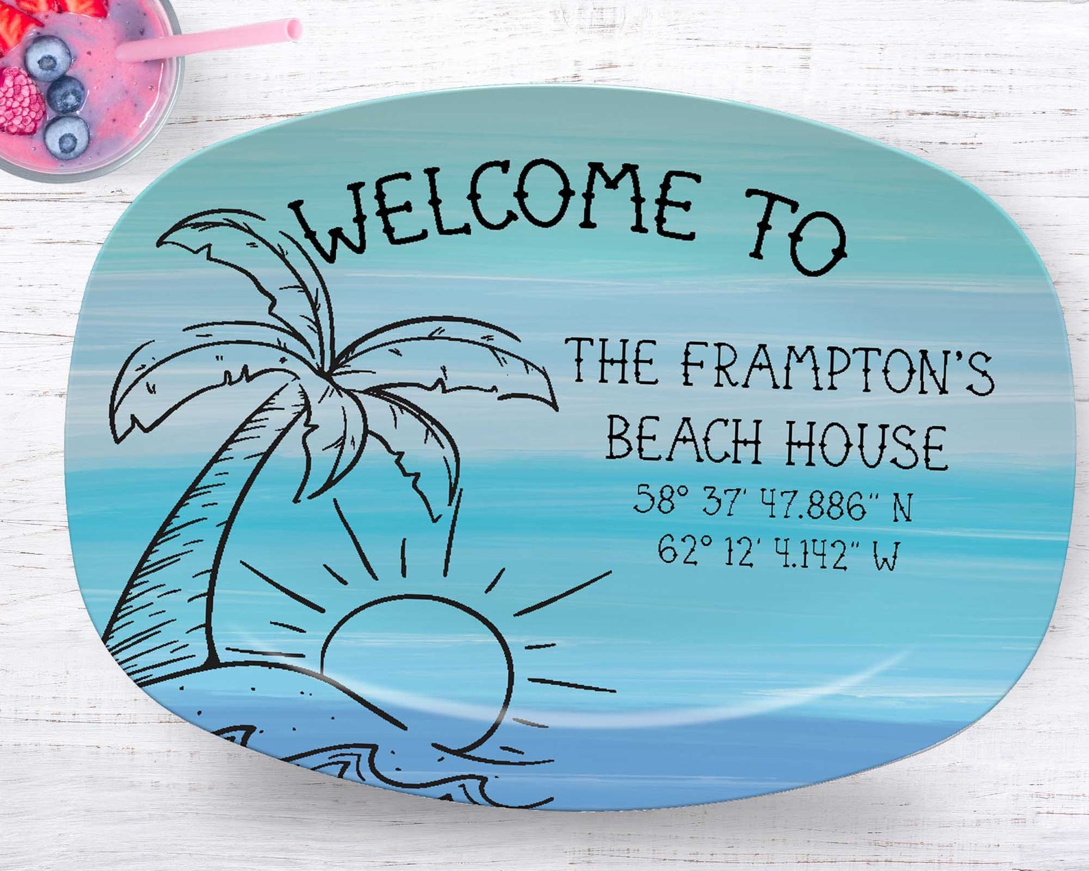 Personalized Beach Platter Custom Summer Serving Tray Beach - Etsy