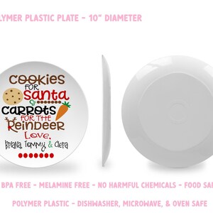 Personalized Cookies for Santa Plate, Carrots for Reindeer Great Gift ...