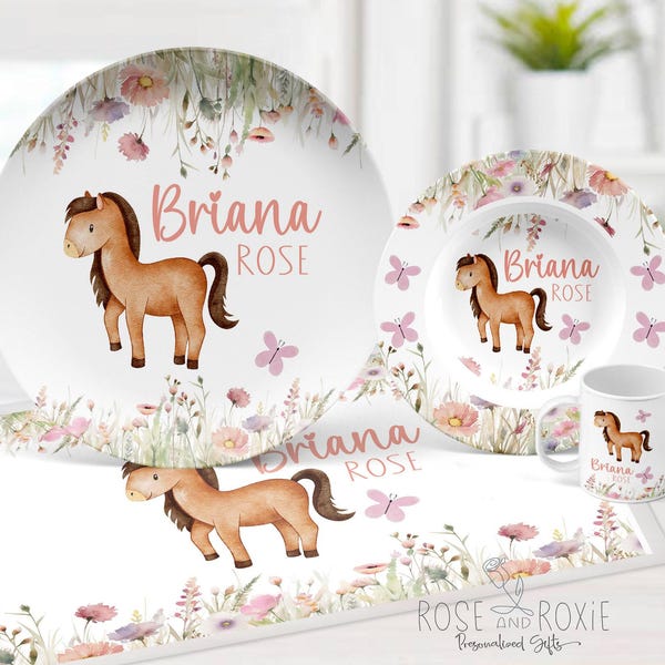 Girls Plate and Bowl - Etsy