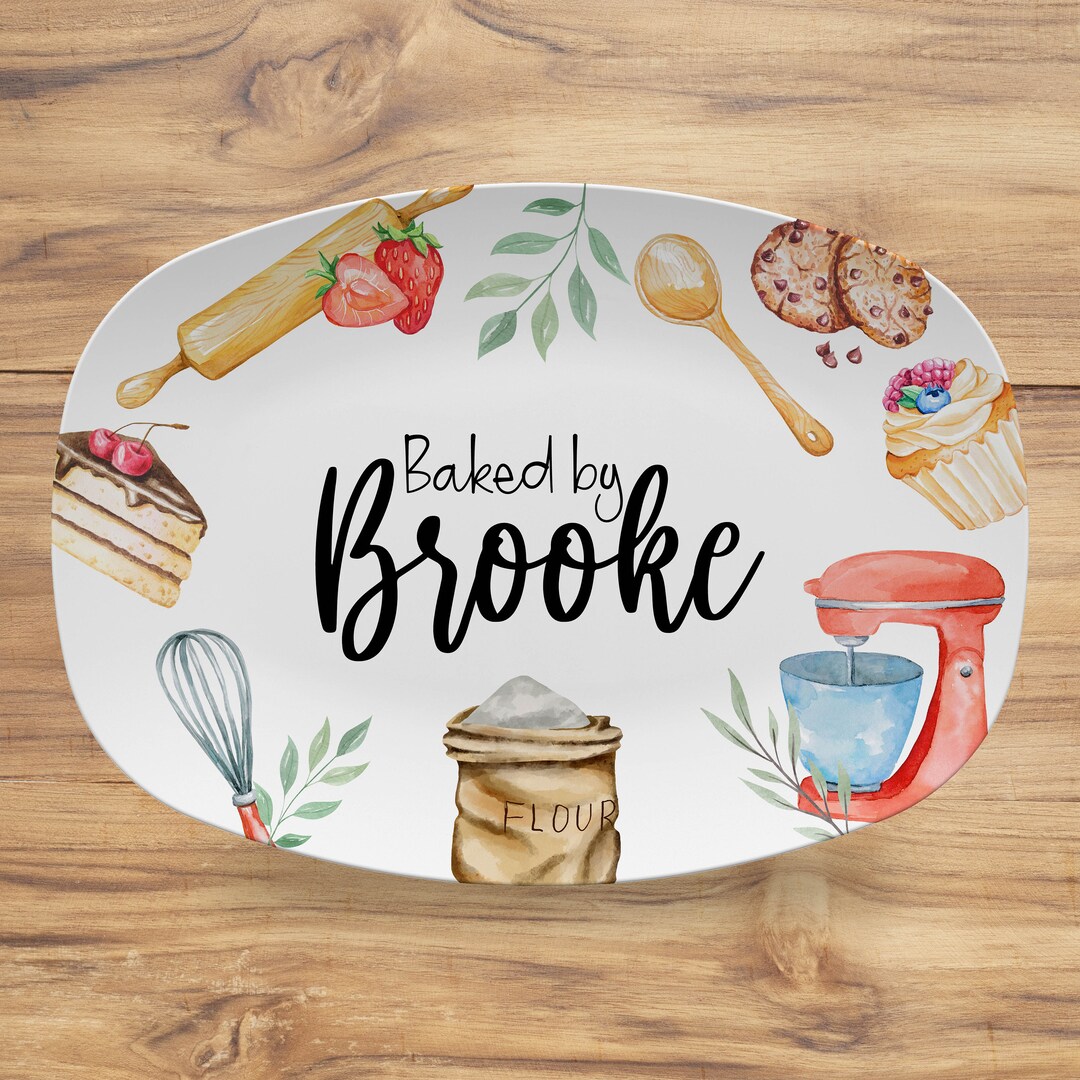 Personalized Dessert Platter for Baker, Floral Bakery Platter, Sweet ...
