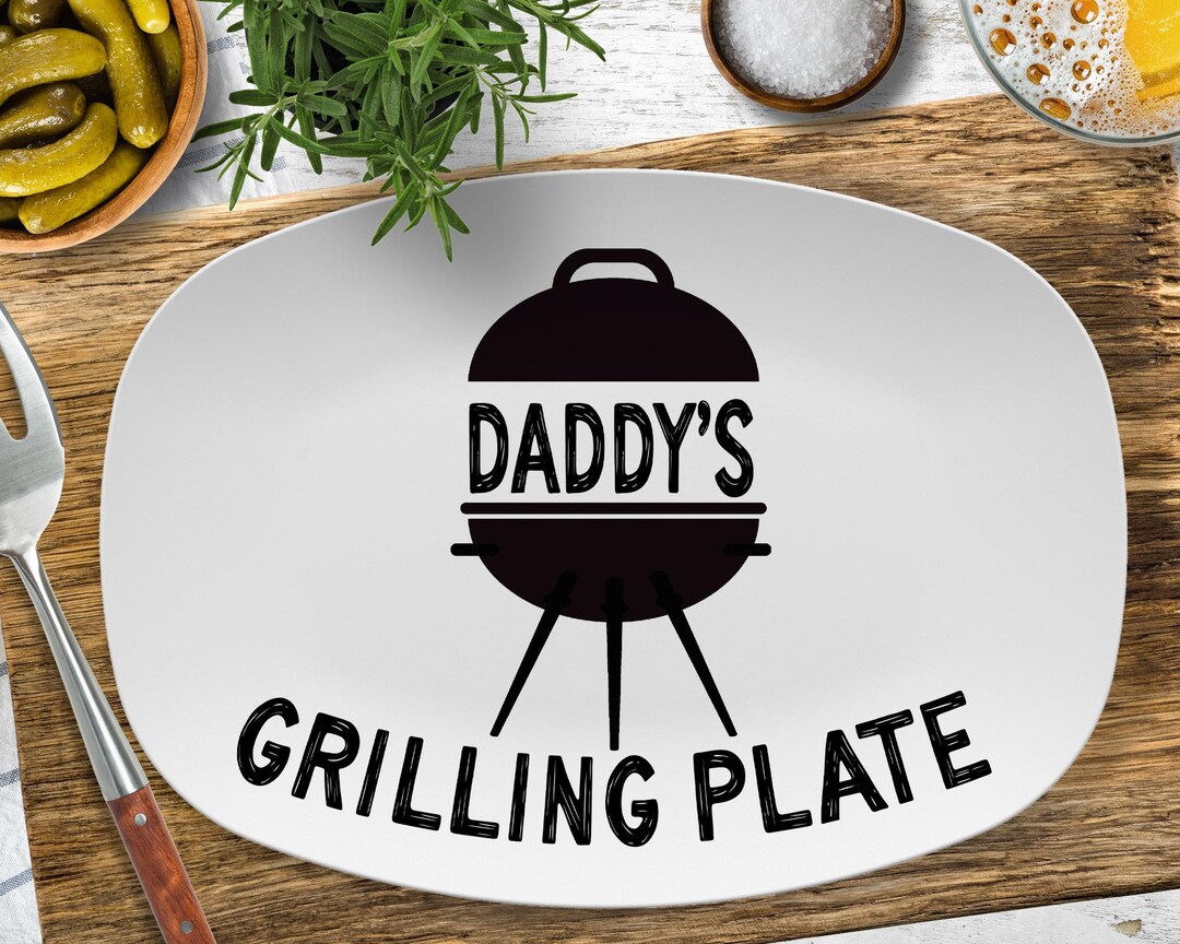 Daddy's Grilling Plate Platter, BBQ Personalized Custom Platter ...