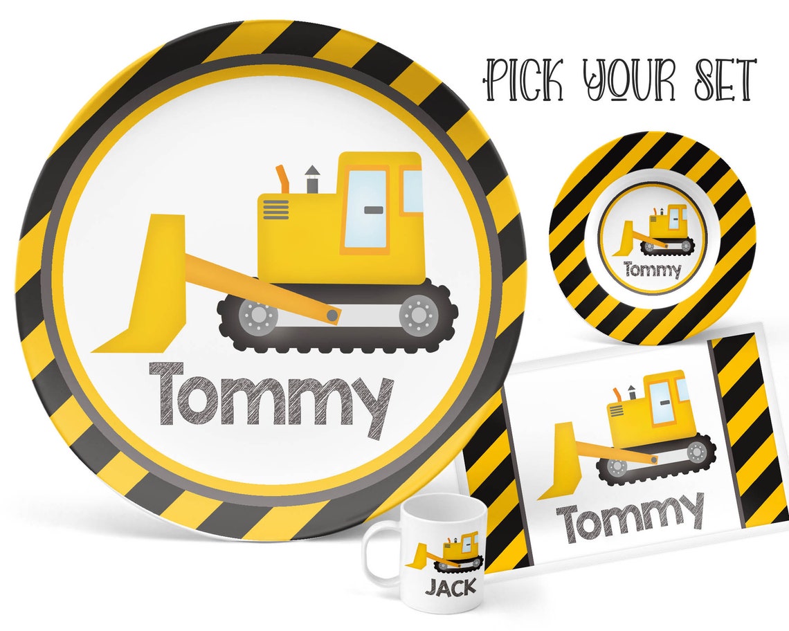 Personalized Bulldozer Plate Construction Tractor 10 - Etsy