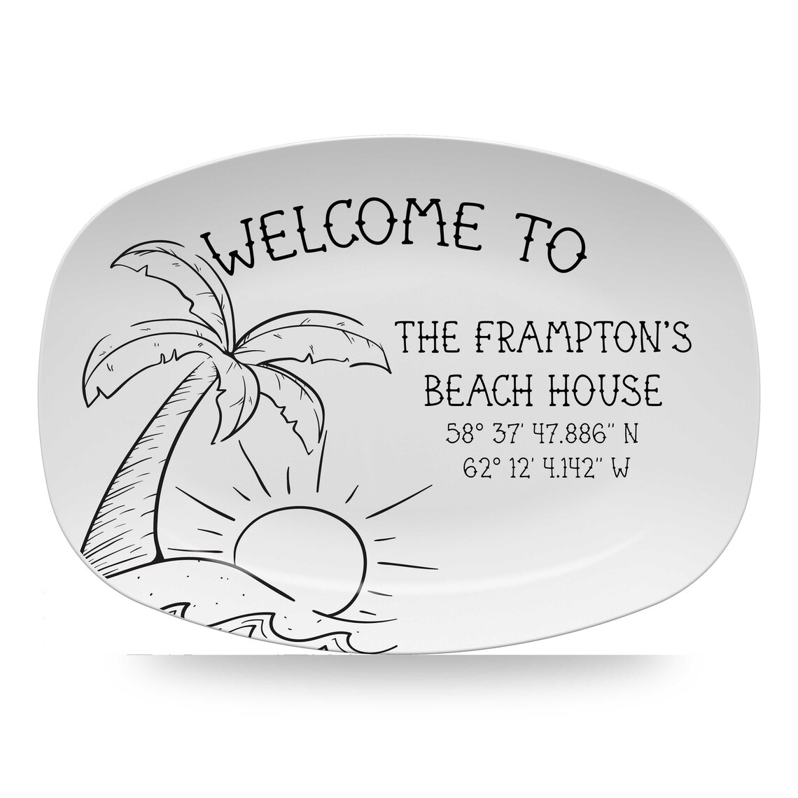 Personalized Beach Platter Custom Summer Serving Tray Beach - Etsy