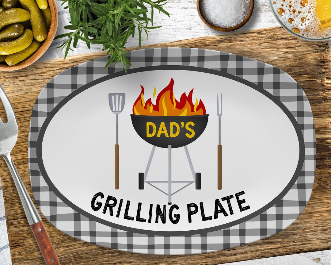 Personalized Grilling Platter, Custom Barbecue Grilling Plate, Father's ...