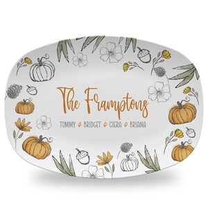Personalized Fall Pumpkin Platter, Custom Autumn Plate - Etsy