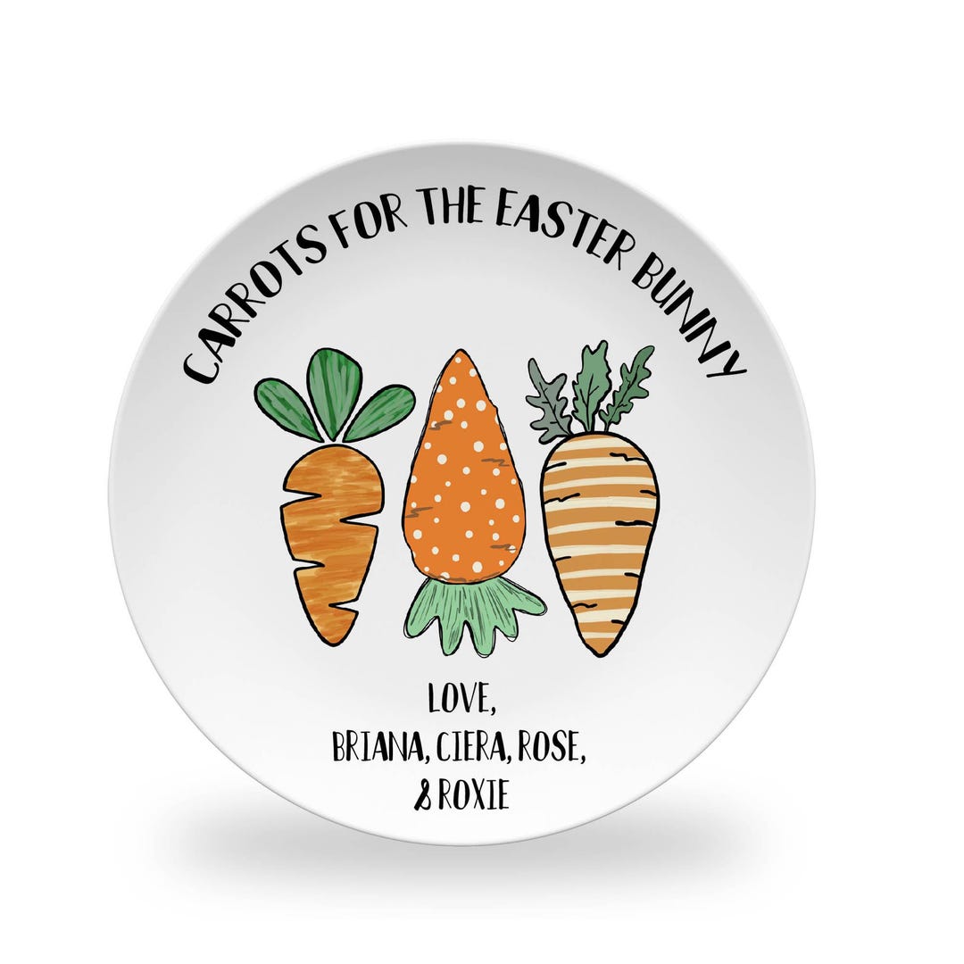 Carrots for the Easter Bunny Personalized Plate Kids Dinnerware for ...