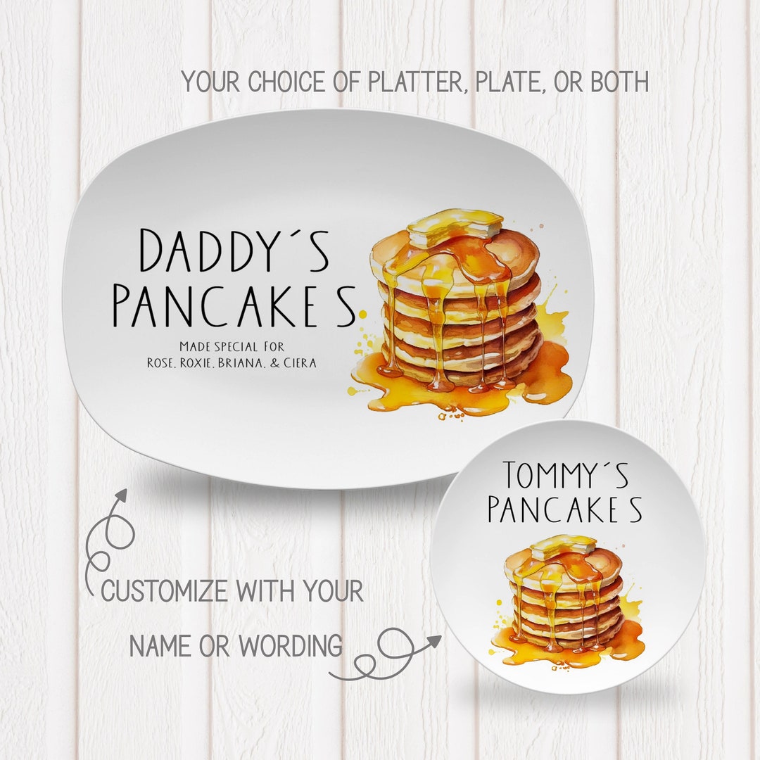 Personalized Pancake Platter, Custom Breakfast Plate, Brunch Platter ...