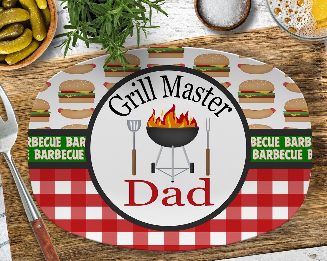 BBQ Grilling Plate Personalized Platter, Custom Barbecue Plate ...