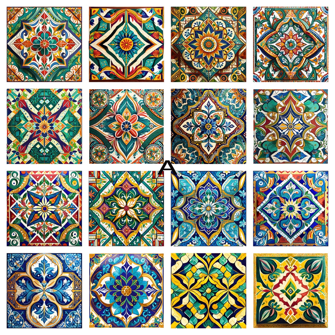 96 Designs 6x6 Ceramic Tile Trivet. Mexican Style Tile Trivet for Hot ...