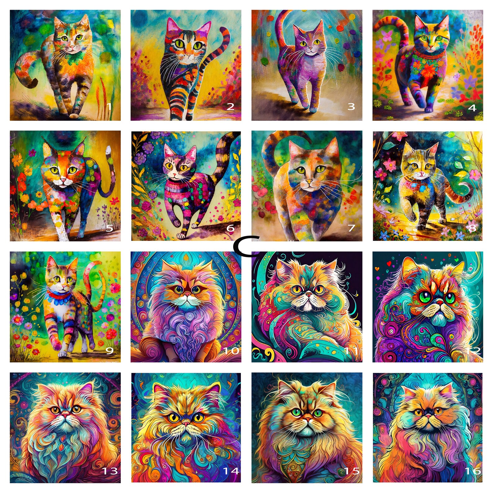 Ceramic Trivet Cats. 144 Designs! Cat Lover. Trivets for Hot Dishes ...