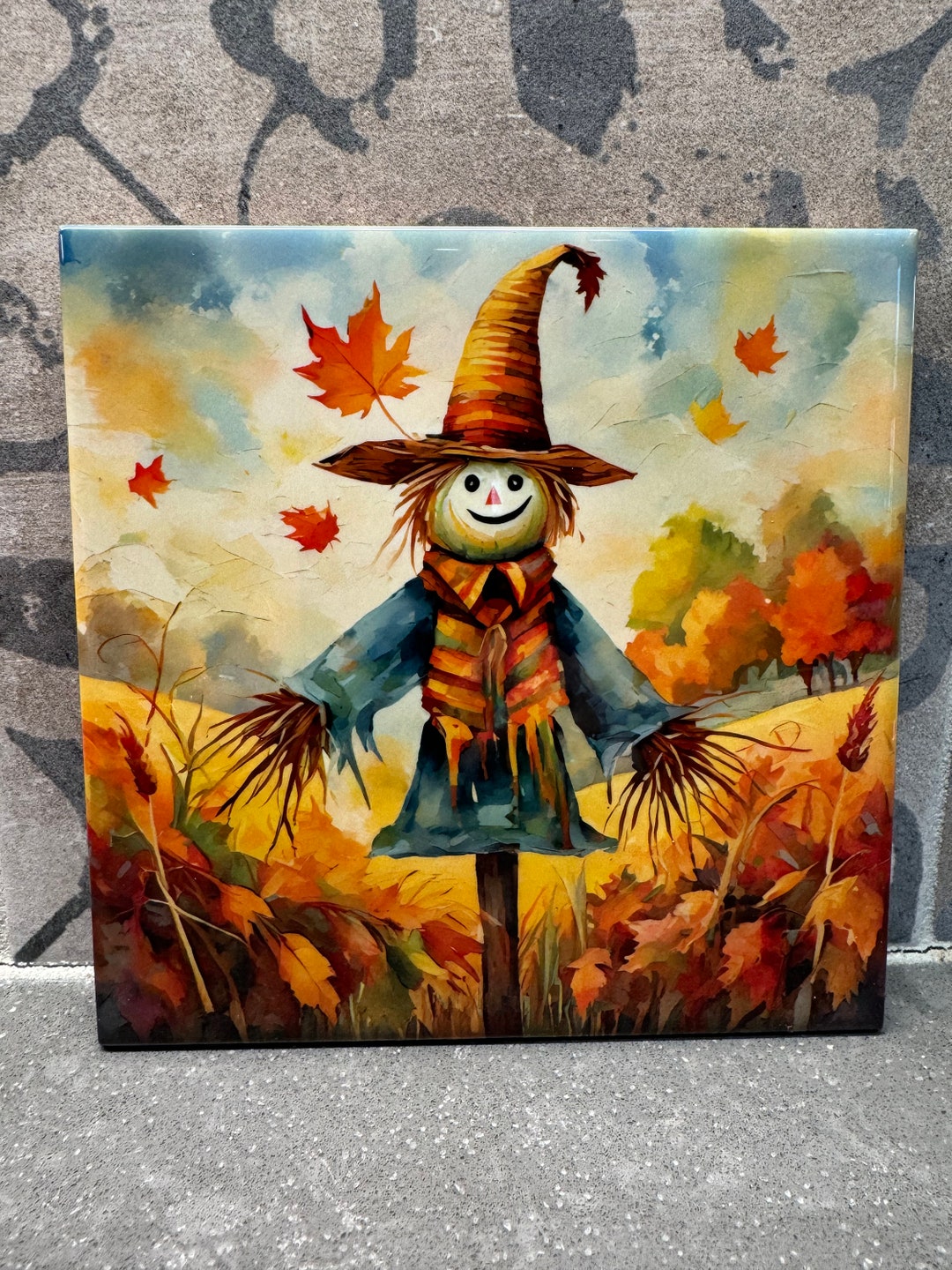 32 Designs! Ceramic Tile Trivet Fall Season & Scarecrow. Trivets for ...