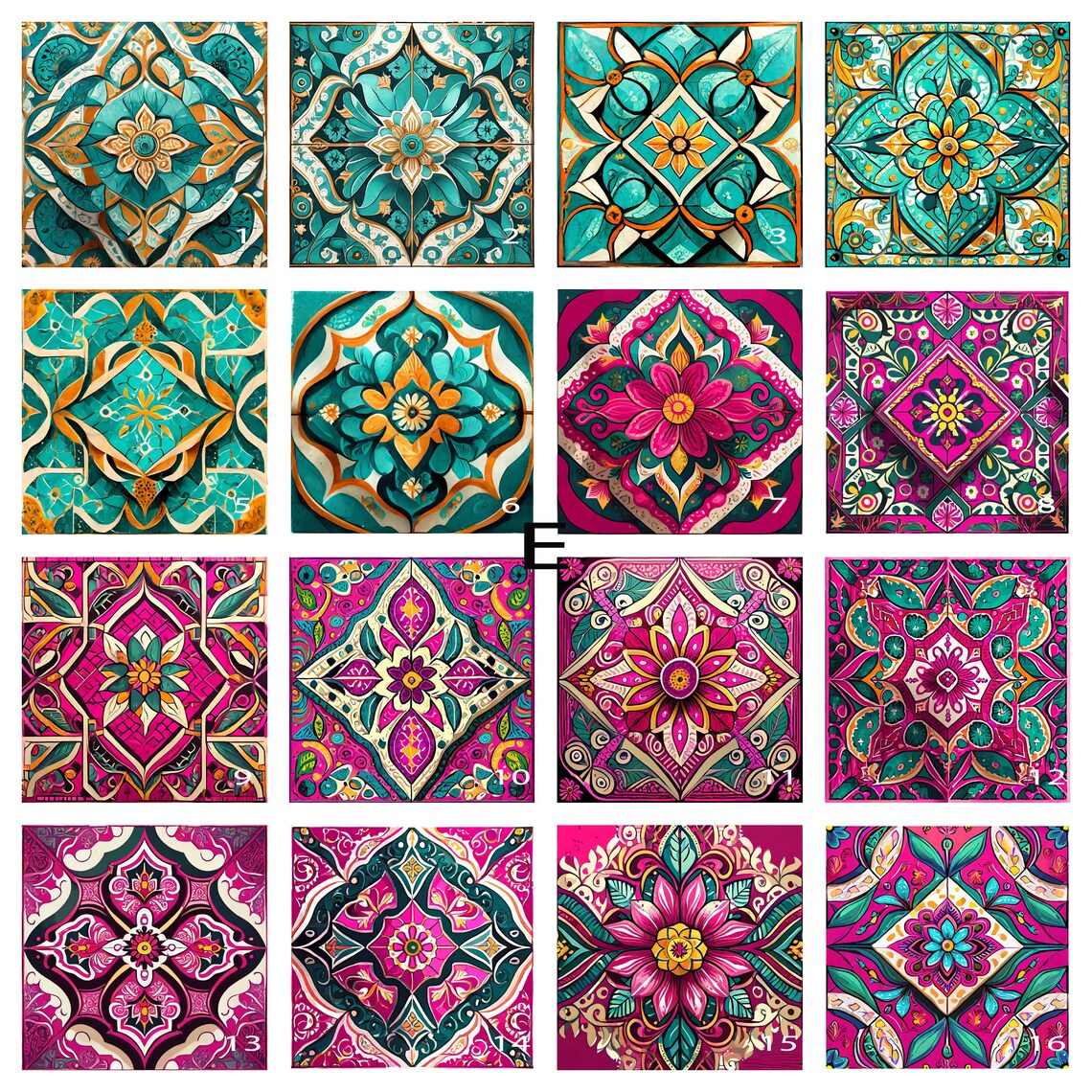 96 Designs 6x6 Ceramic Tile Trivet. Mexican Style Tile Trivet for Hot ...