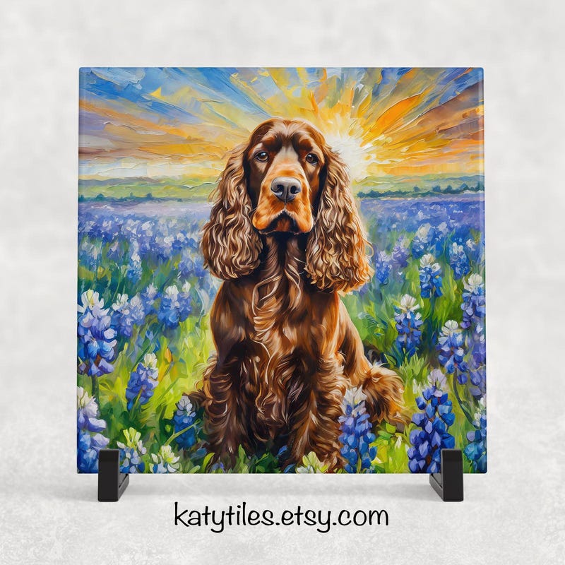 Spaniel Ceramic Plate - Etsy
