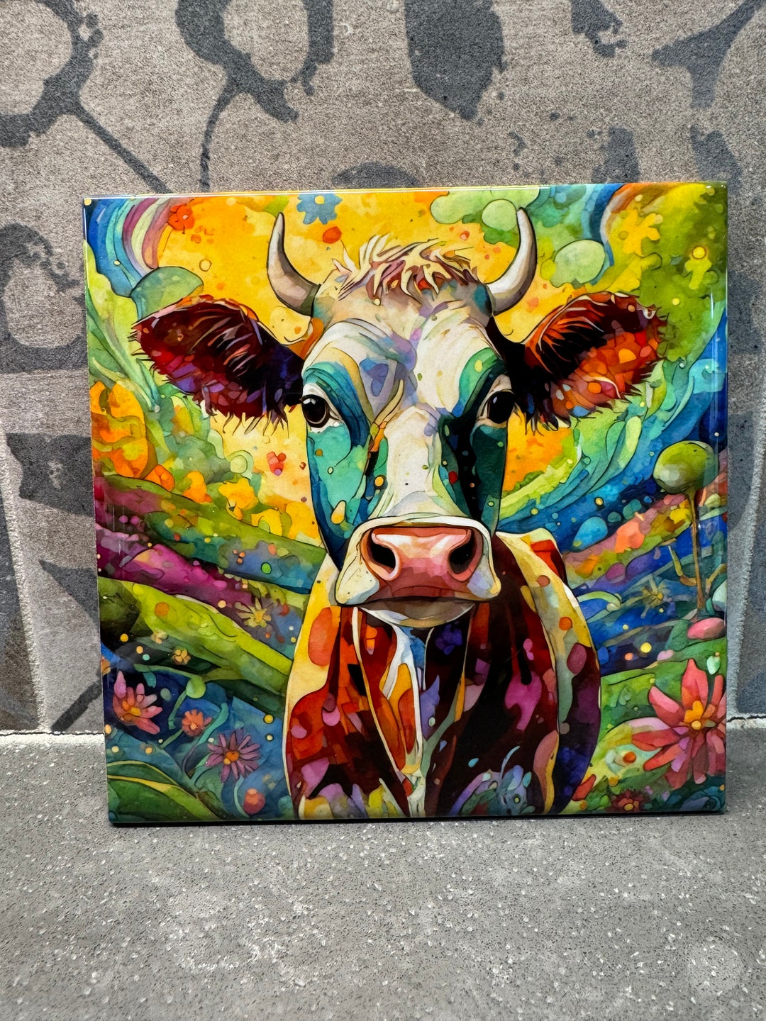 16 Designs! Ceramic Trivet Cow. Trivets for Hot Dishes. Hot Pads ...