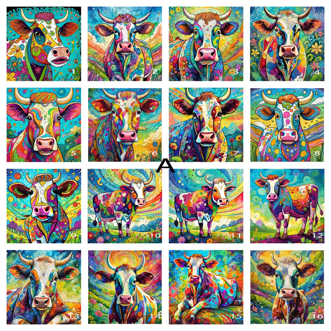 16 Designs! Ceramic Trivet Cow. Trivets for Hot Dishes. Hot Pads ...