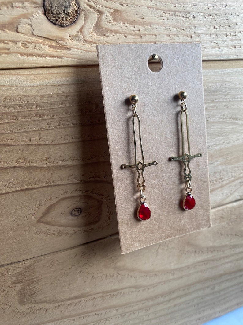 Goldryn Sword, Aelin Throne of Glass Inspired Sword Earrings - Etsy