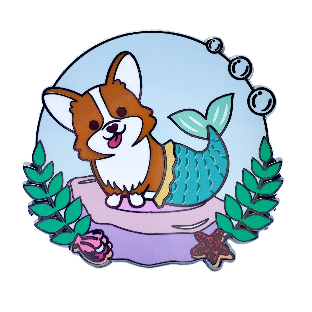 Doggofashion Corgi Mermaid Under the Sea Enamel Pin for - Etsy