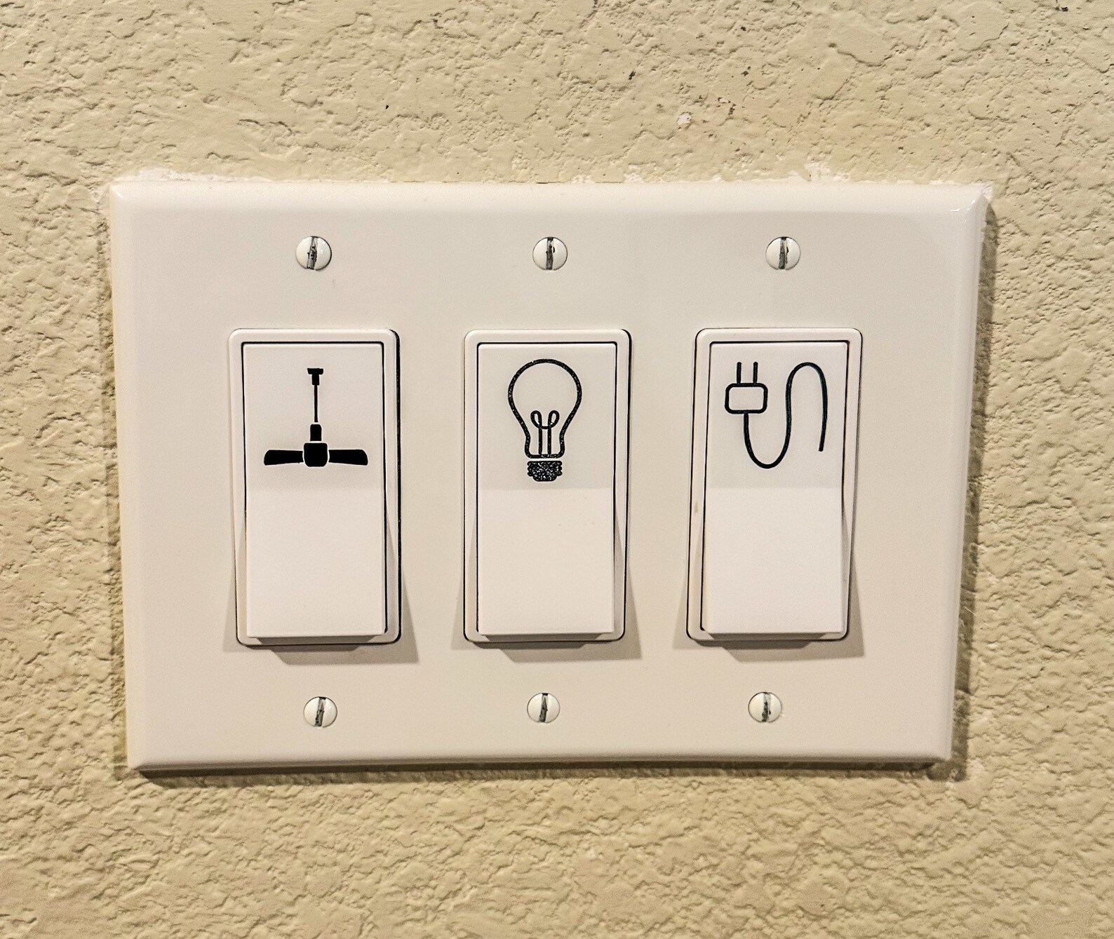 Room Switch Decals Light Switch Decal Switch Decal Fan Switch Decal ...