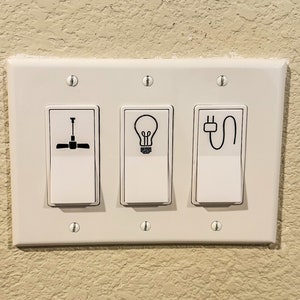 Room Switch Decals Light Switch Decal Switch Decal Fan Switch Decal ...