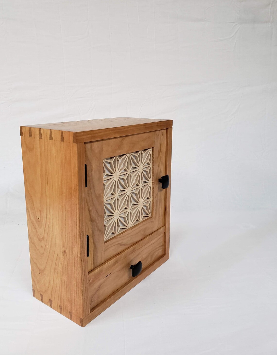 Dovetailed Small Cabinet Featuring Kumiko Panel - Etsy