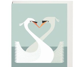 Swan Wedding Card - Etsy
