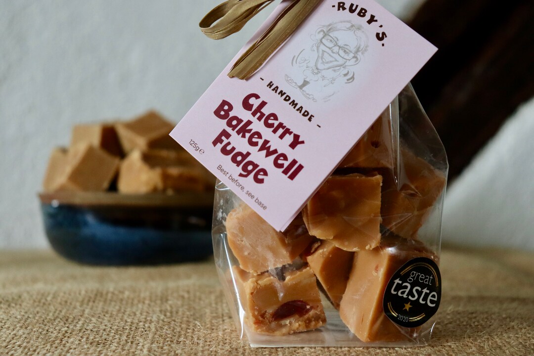 Cherry Bakewell Fudge Gift Bag. Ruby's Handmade Great Taste Award ...
