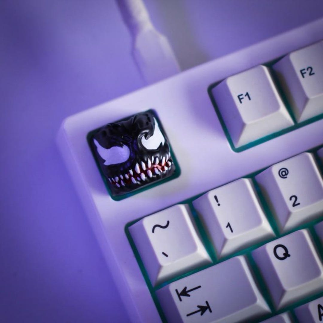Gengar Venom Black Keyboard Cherry Mx Keycap Resin Mechanical Keyboard ...