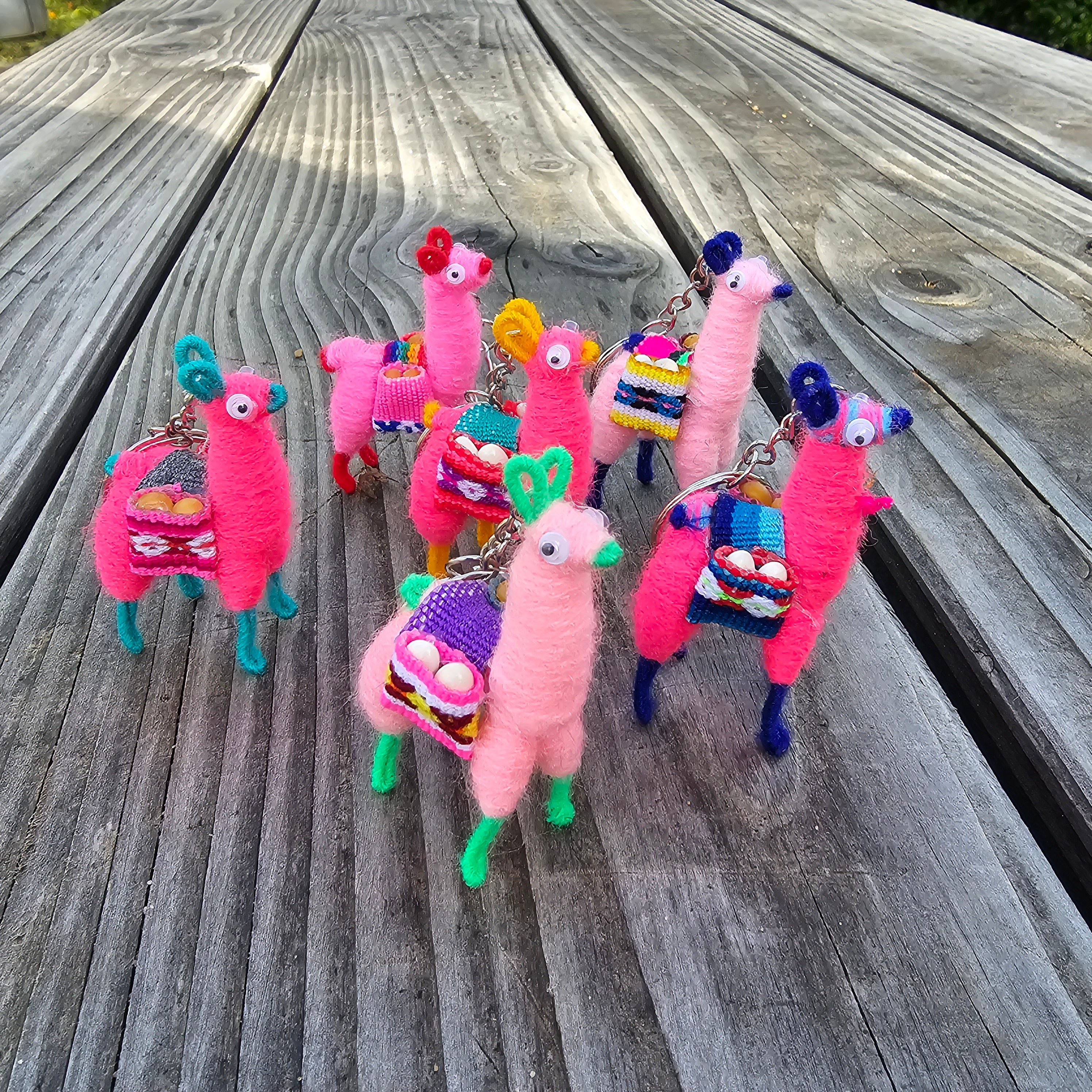 3 5 8 PACK Llama Alpaca Key Chain, Lama Purse Lucky Key Holder, Tiny ...
