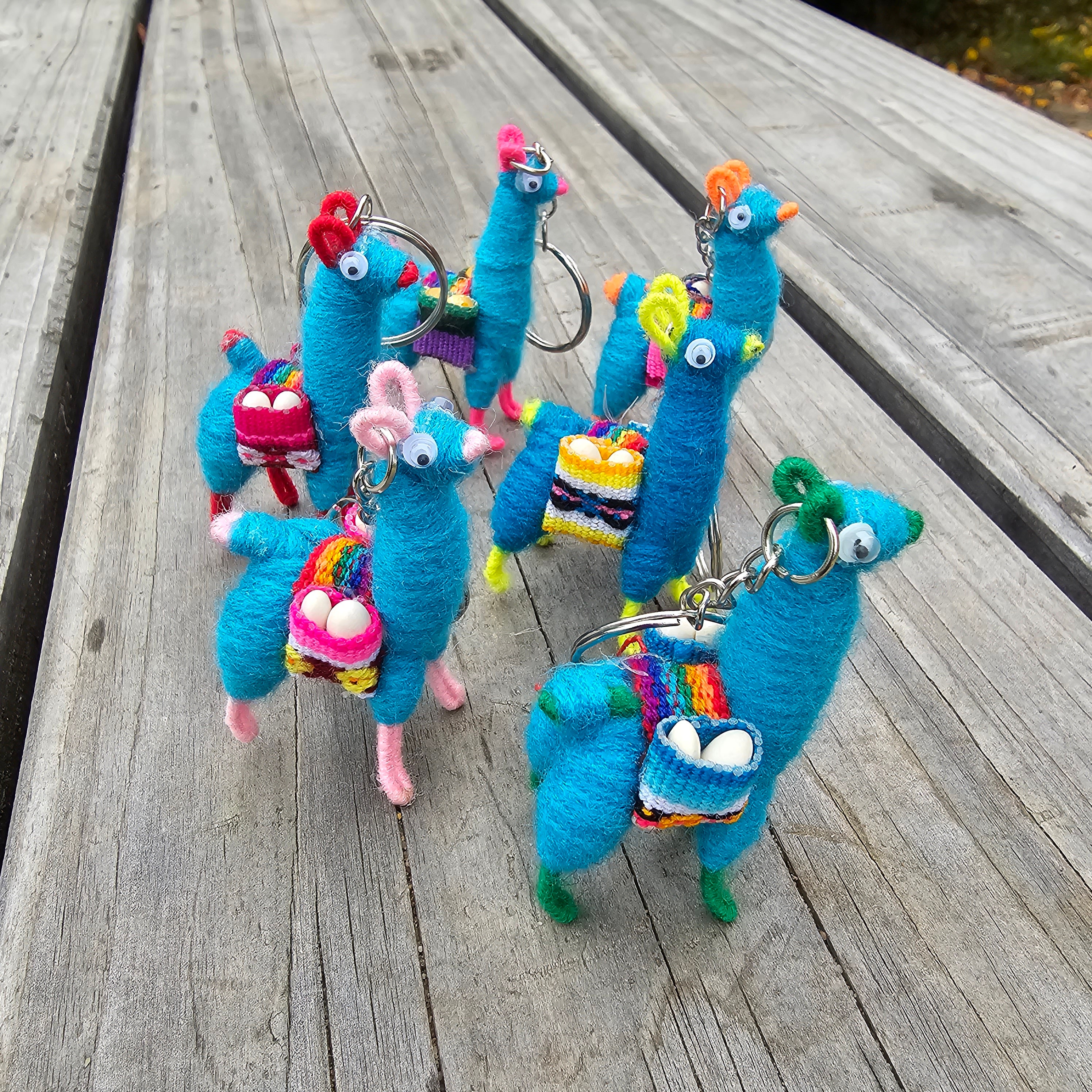 3 5 8 PACK Llama Alpaca Key Chain, Lama Purse Lucky Key Holder, Tiny ...