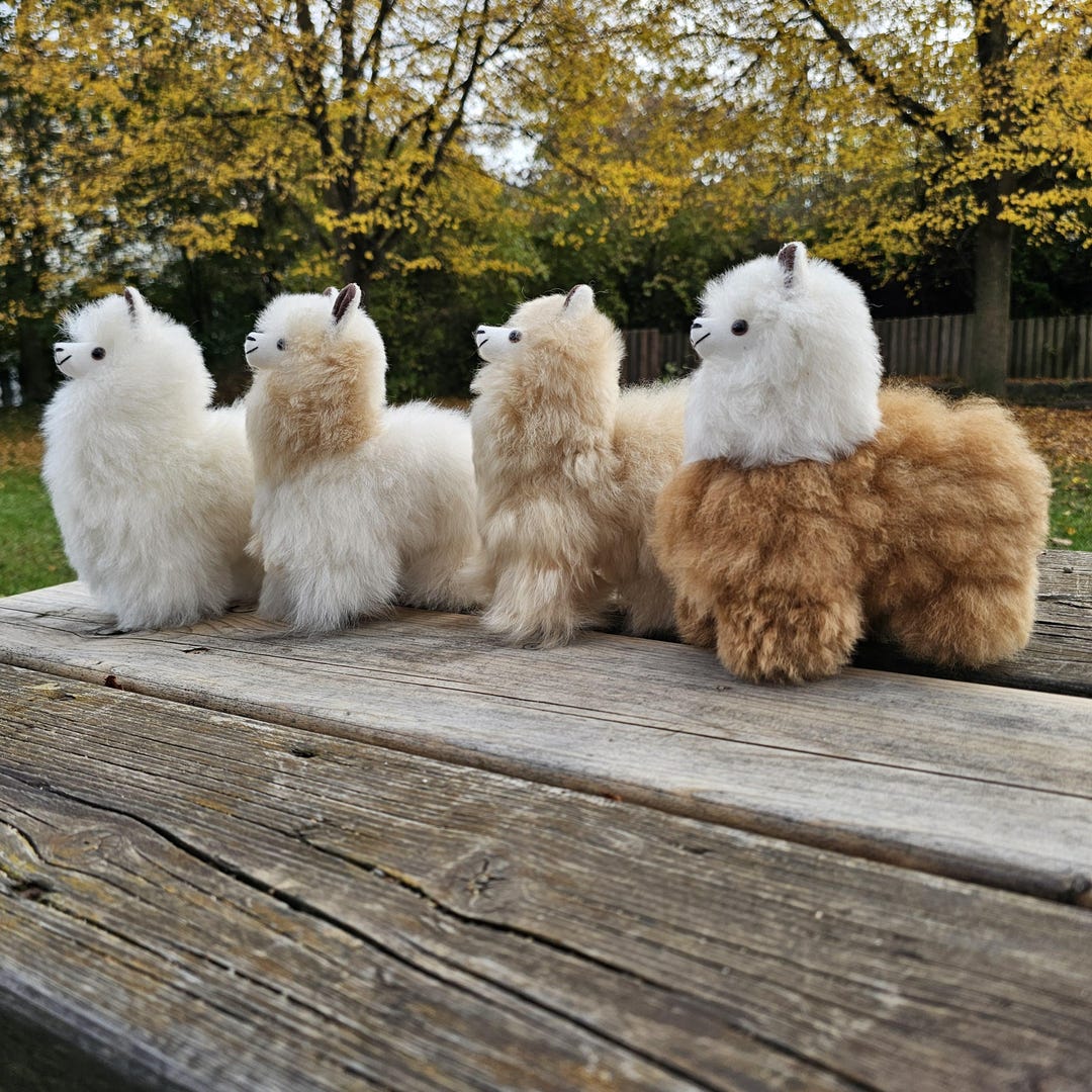 Alpaca Plush Toys 20 Cm-8", 100% Baby Alpaca Fur Toy, Plush Alpaca Fur ...