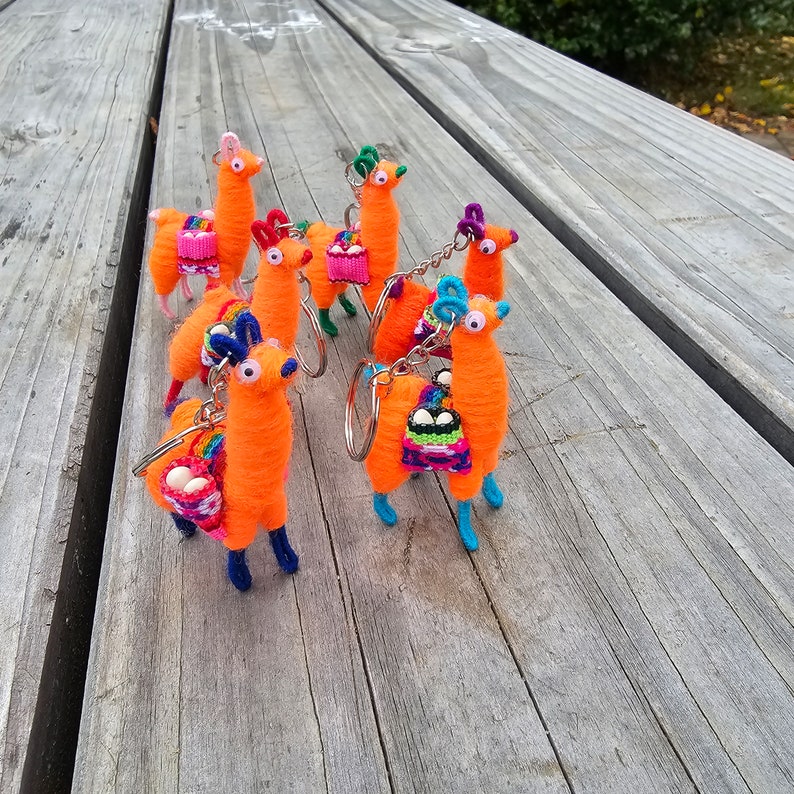 3 5 8 PACK Llama Alpaca Key Chain, Lama Purse Lucky Key Holder, Tiny ...