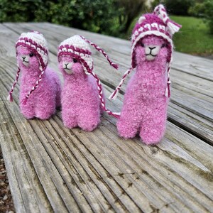 Mini Alpaca Figures With Hat (chullo), 9 Cm (3.5"), Alpaca Figure-toy ...