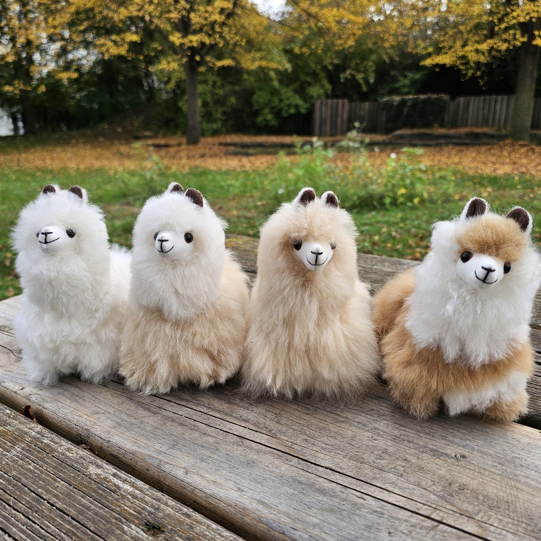 Alpaca Plush Toys 15cm-6", 100% Baby Alpaca Fur Toy, Plush Alpaca Fur ...