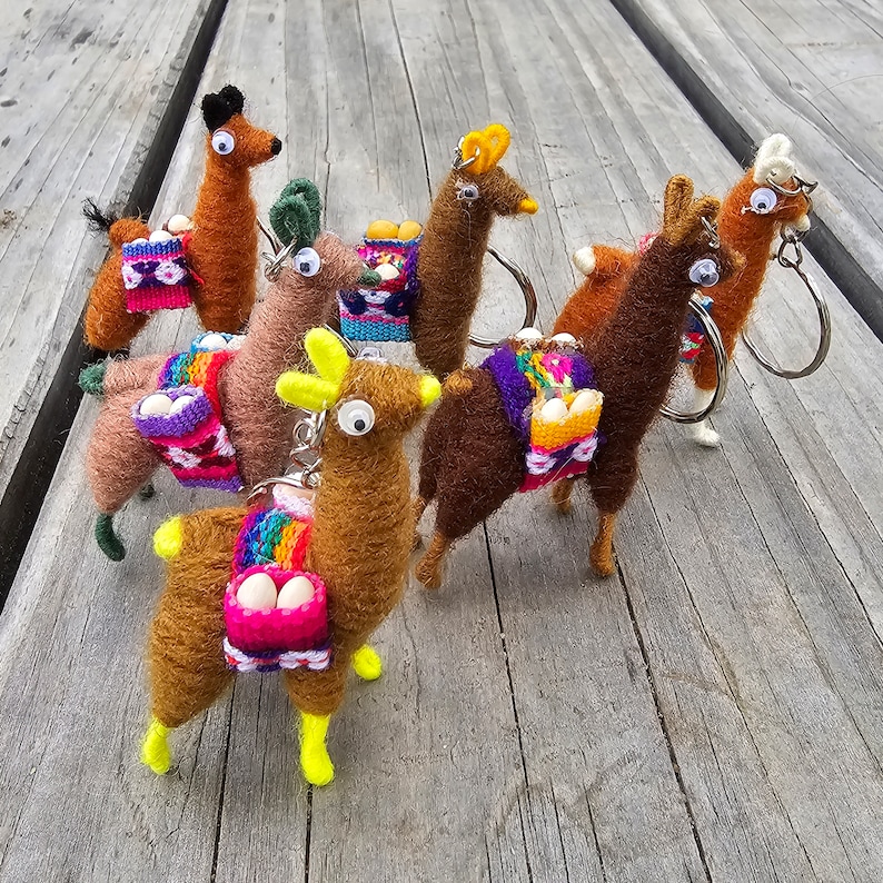 3 5 8 PACK Llama Alpaca Key Chain, Lama Purse Lucky Key Holder, Tiny ...
