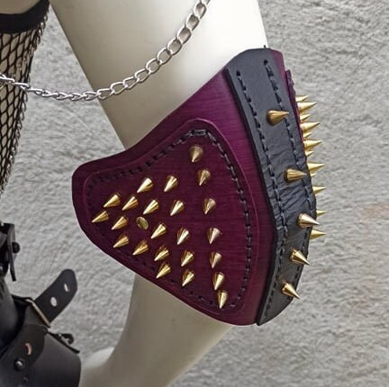 Spiked Elbow Pad (100% Veg Tan Leather) - Etsy