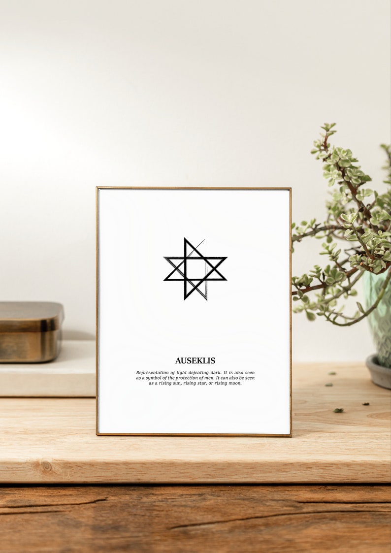Auseklis, Latvian Symbolic, Ethnic Symbols, Wall Art, Digital Printable ...