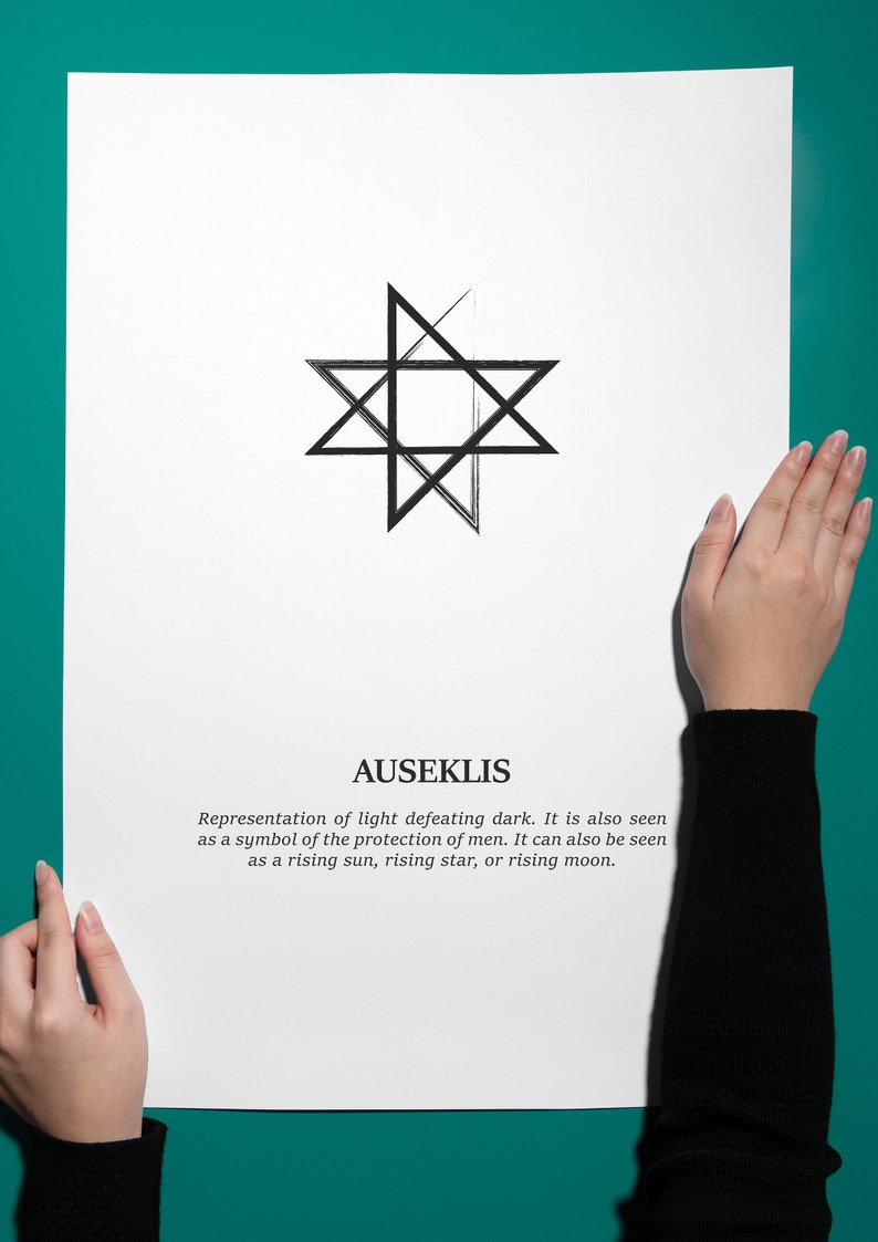Auseklis, Latvian Symbolic, Ethnic Symbols, Wall Art, Digital Printable ...