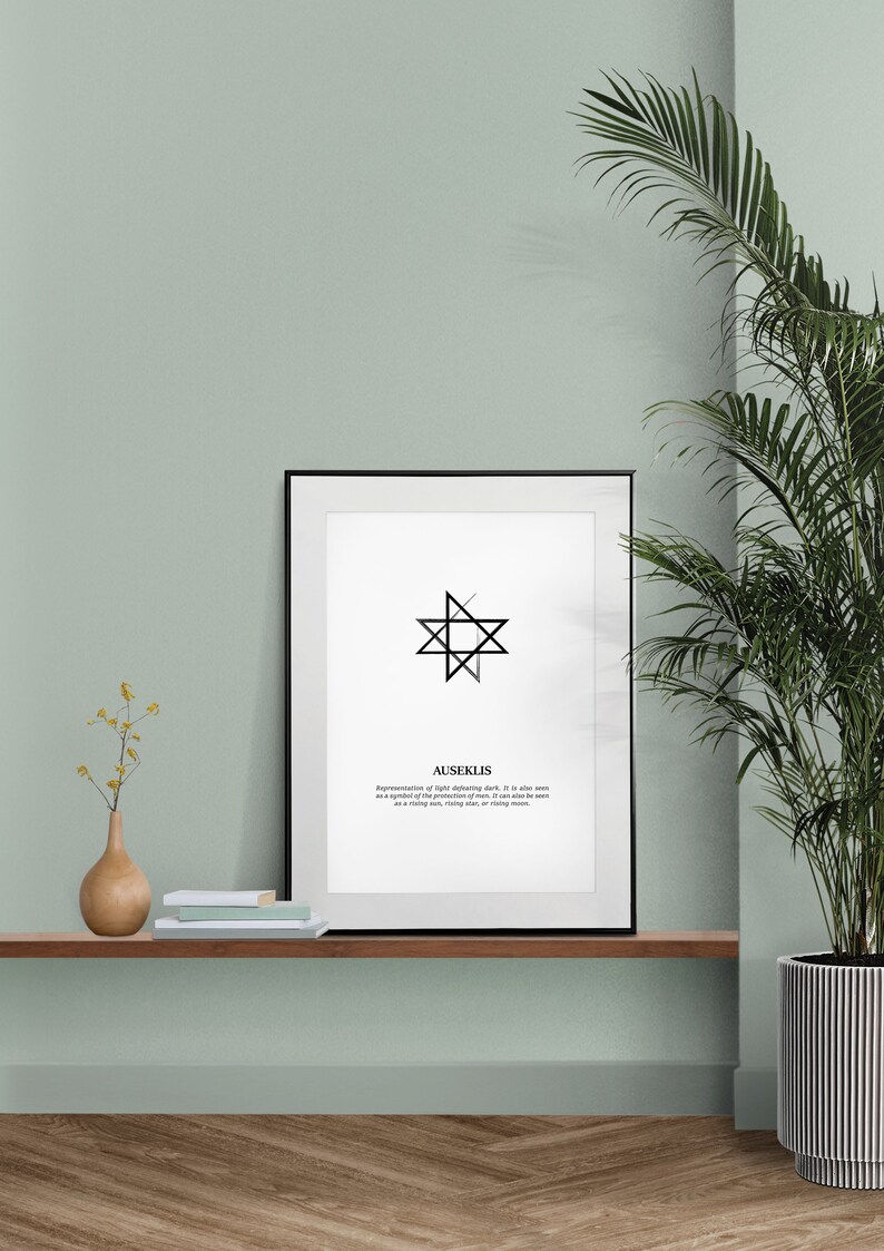 Auseklis, Latvian Symbolic, Ethnic Symbols, Wall Art, Digital Printable ...
