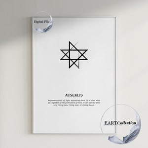 Auseklis, Latvian Symbolic, Ethnic Symbols, Wall Art, Digital Printable ...